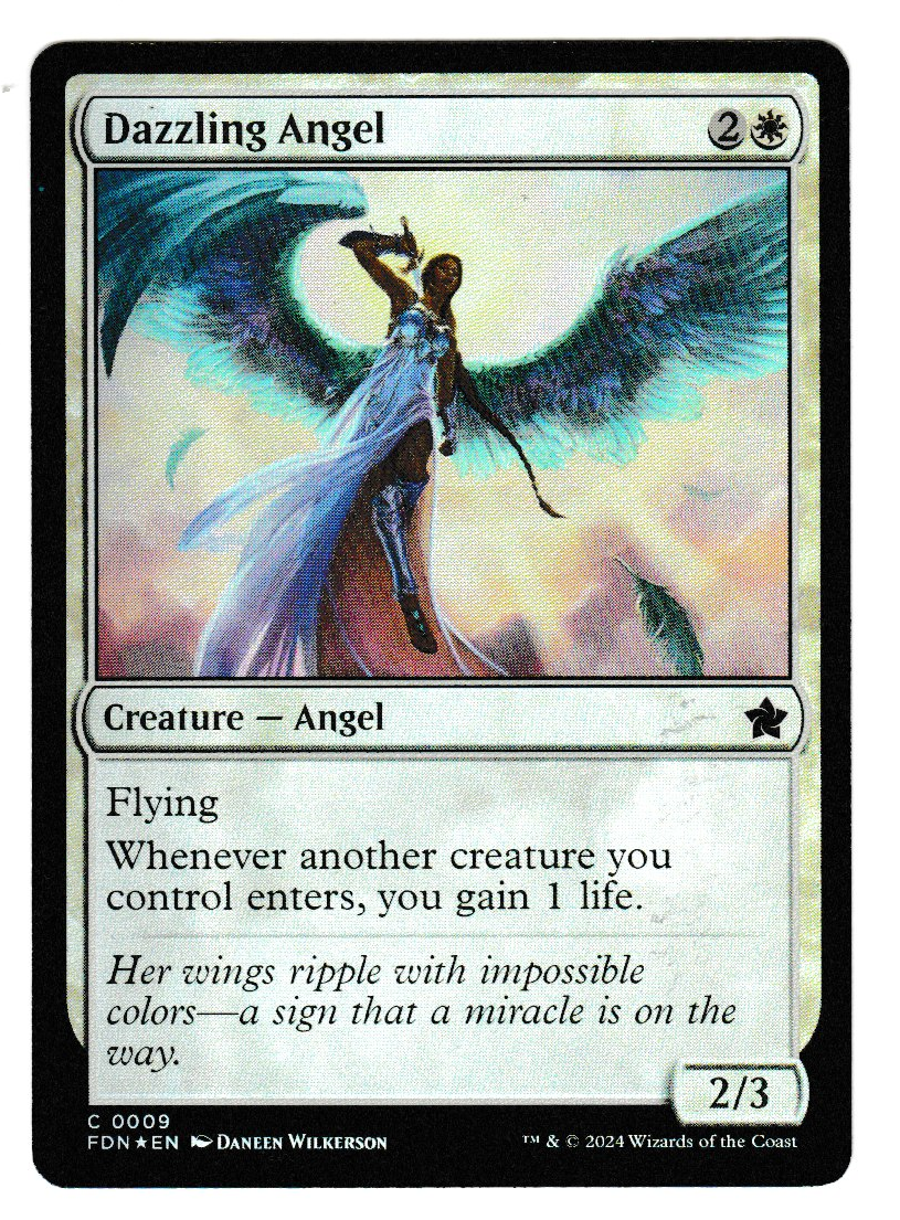 Magic the Gathering Foundations Dazzling Angel Foil – Collectivities
